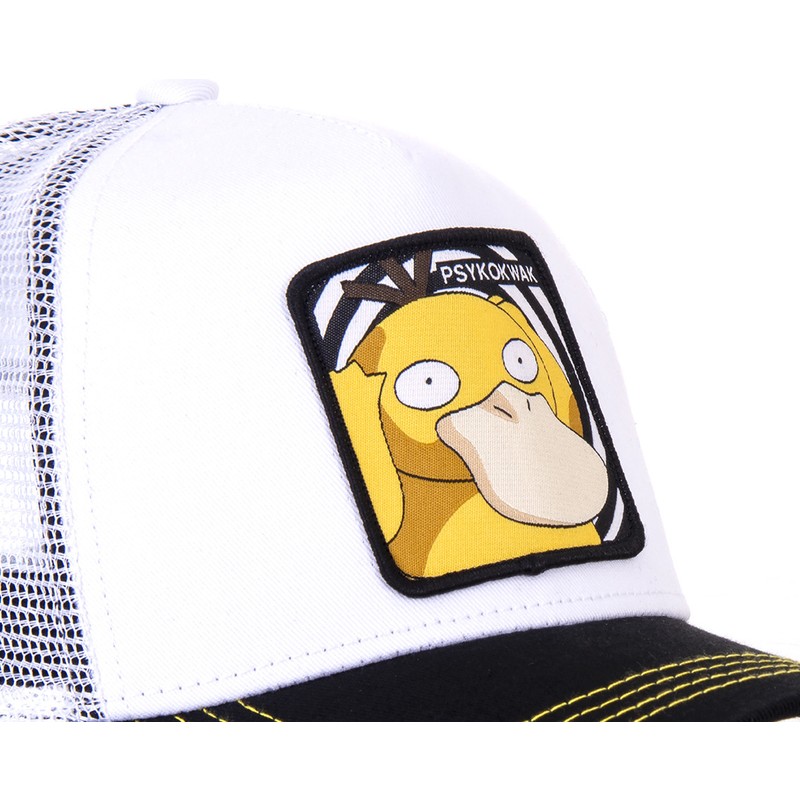 Capslab Psyduck PSY3 Pokémon White and Black Trucker Hat: Caphunters.fi