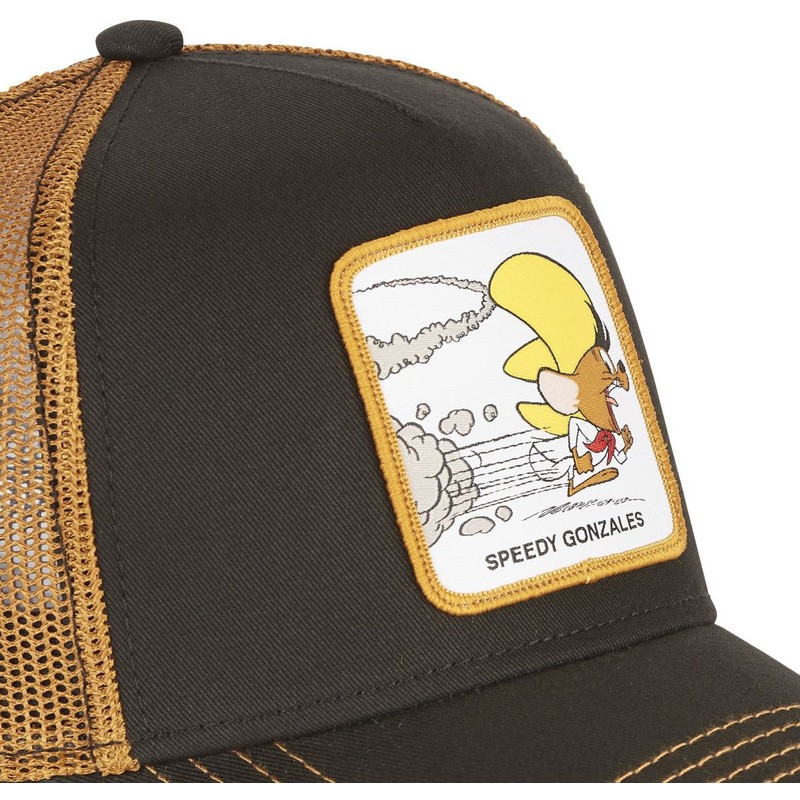 Capslab Speedy Gonzales SPE3 Looney Tunes Black and Brown Trucker Hat ...